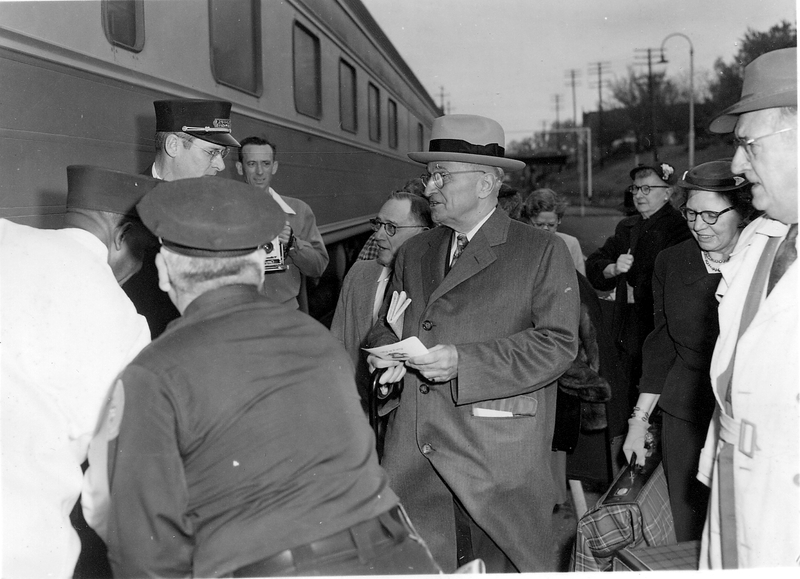 President Truman at train station | Harry S. Truman