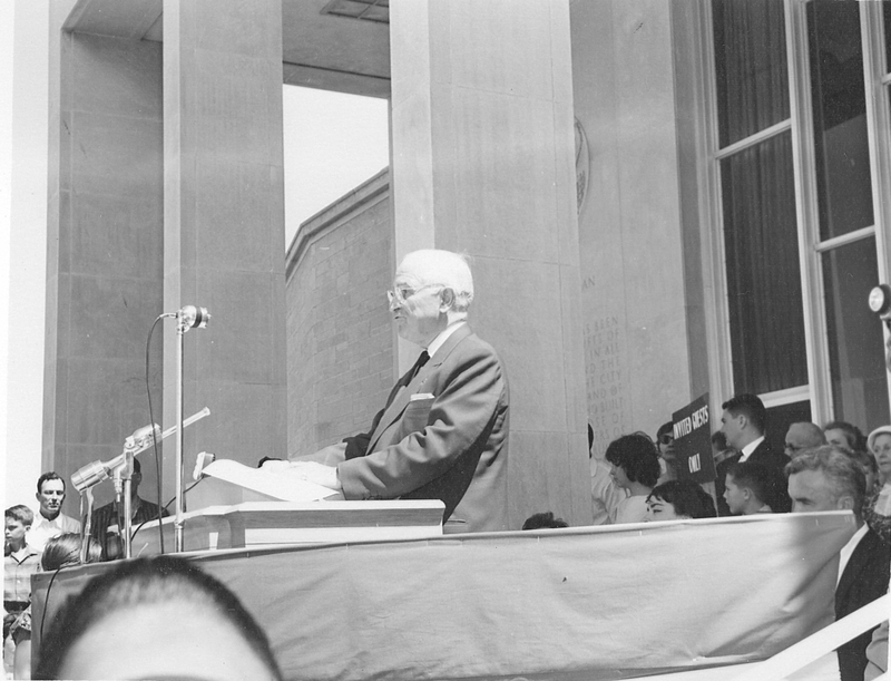 Truman speaking at Library | Harry S. Truman