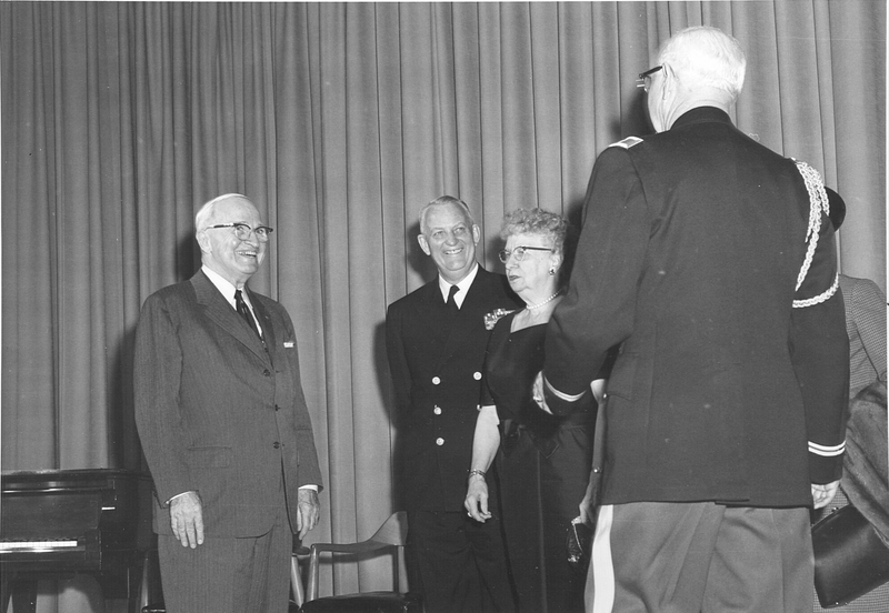 Former President Truman talking with Mrs. Truman and others | Harry S ...