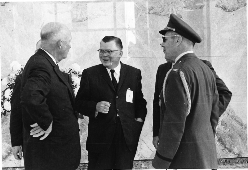 Eisenhower, Grover, and Colonel Schulz at the Eisenhower Library ...