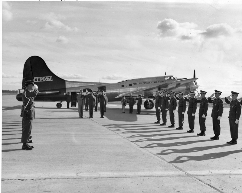 Secretary Frank Pace Reviews Troops at Fort Churchill | Harry S. Truman