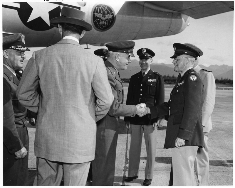 General J. Lawton Collins Greets Fellow Officer | Harry S. Truman