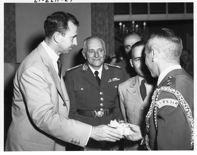 Secretary of the Army Frank Pace Giving a Gift | Harry S. Truman
