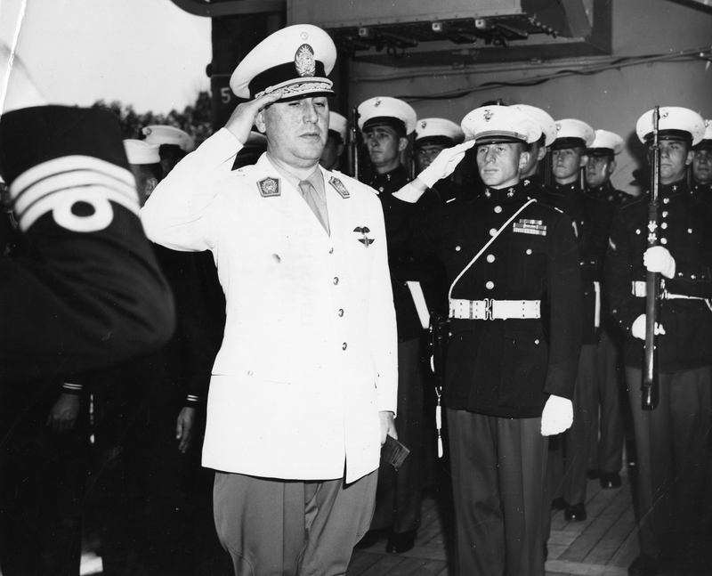 President Juan Peron of Argentina Reviews Marines | Harry S. Truman