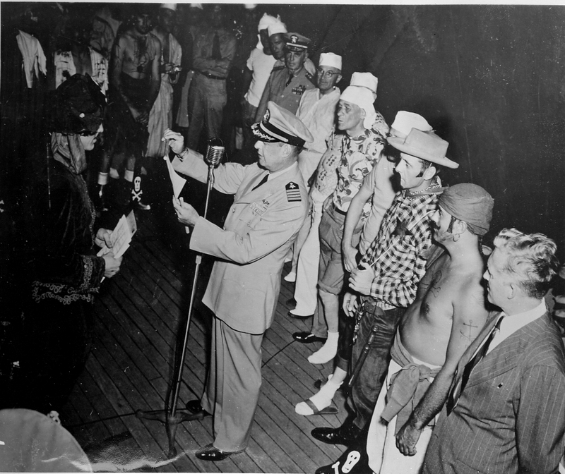 Captain Robert Dennison Participates in a Crossing the Equator Ceremony ...