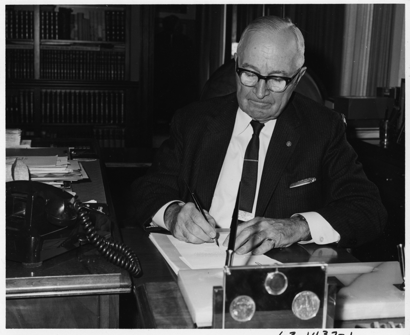 Former President Harry S. Truman in His Office | Harry S. Truman
