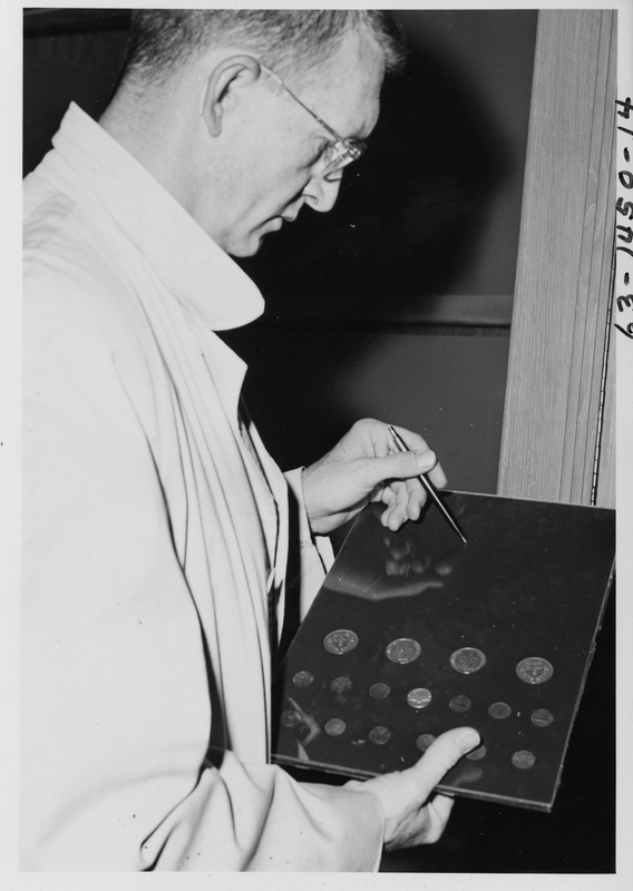 Detective Harold Taylor with Coins, Harry S. Truman Library | Harry S ...