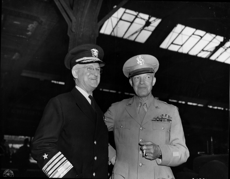 Admiral Stark and General Eisenhower awaiting the President | Harry S ...