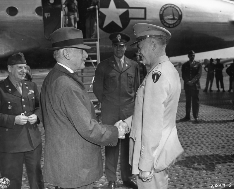 General Eisenhower bids goodbye to Secretary Stimson | Harry S. Truman