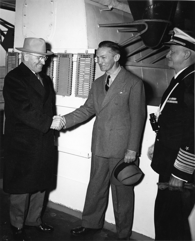 Truman on the U. S. S. Franklin D. Roosevelt | Harry S. Truman