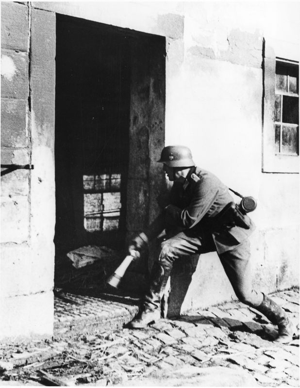 German Soldier Throwing a Grenade into a Building | Harry S. Truman