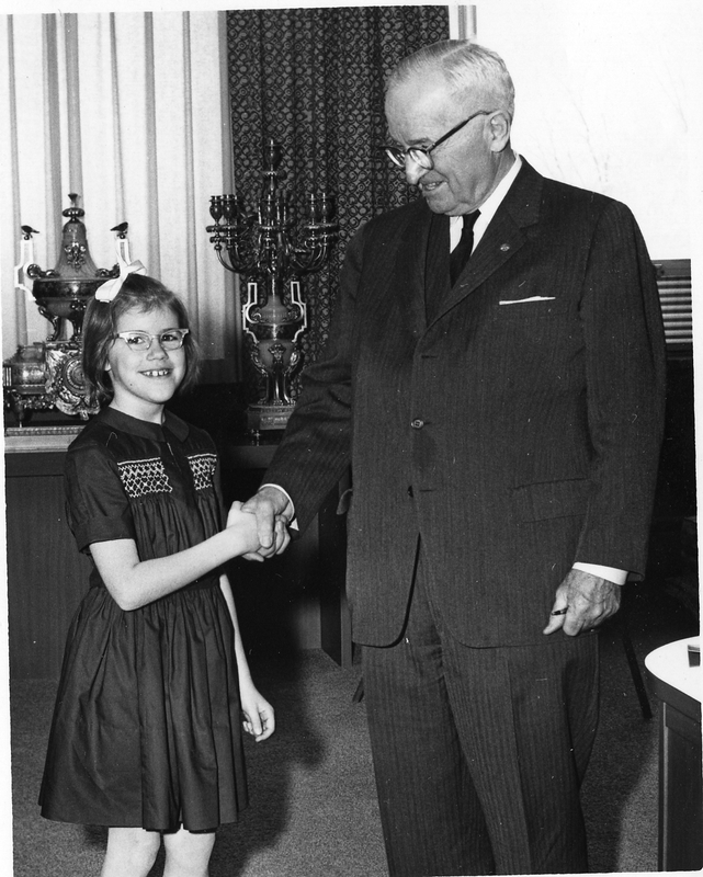 Truman and young girl at library | Harry S. Truman