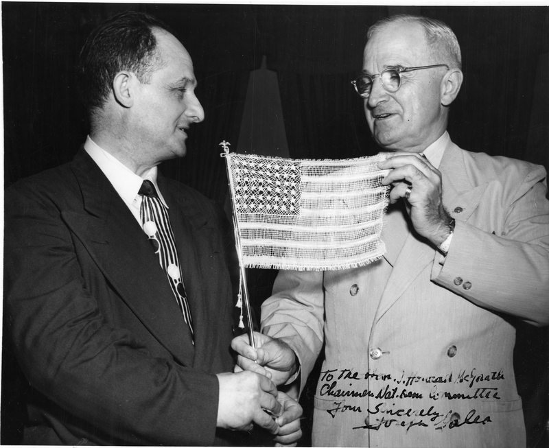 Joseph Galea Presenting Flag to President Truman | Harry S. Truman