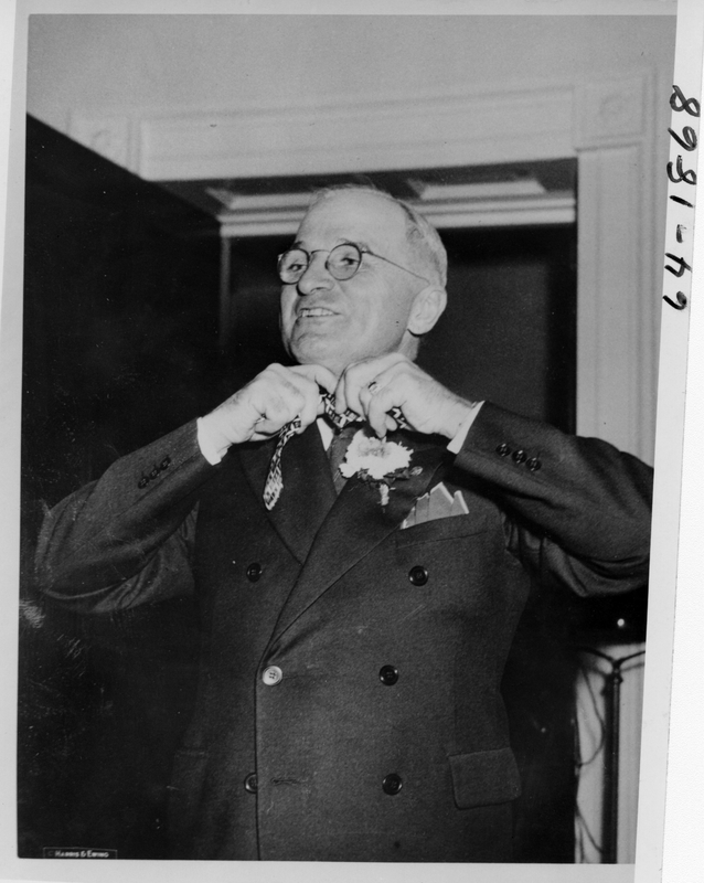 Harry S. Truman Ties a Bow Tie | Harry S. Truman