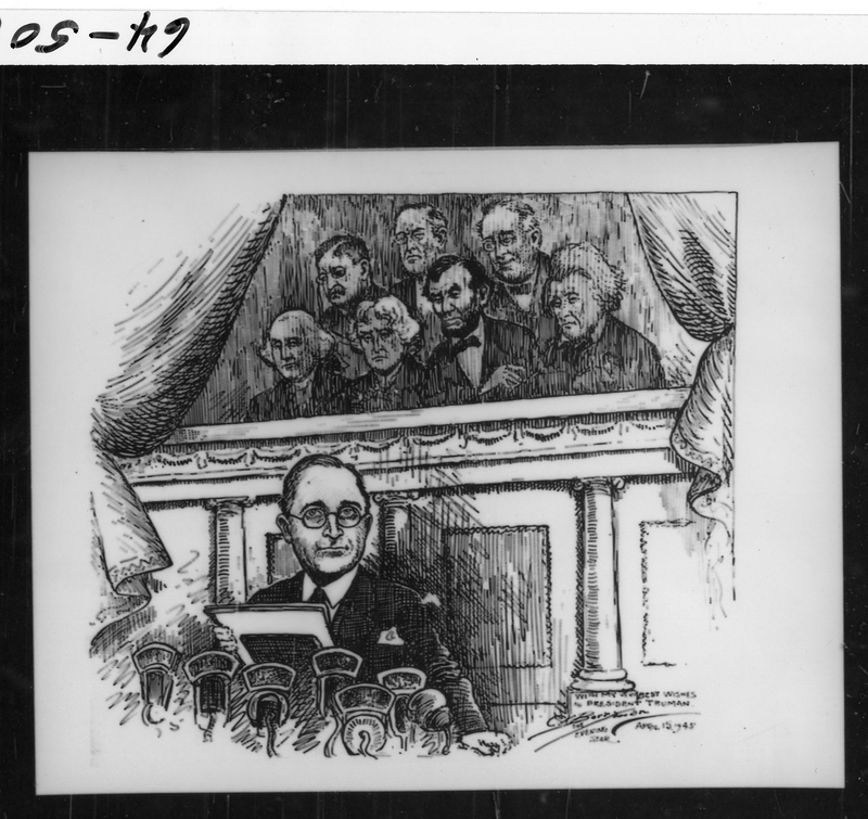 Taking Office Political Cartoon by Clifford Berryman | Harry S. Truman