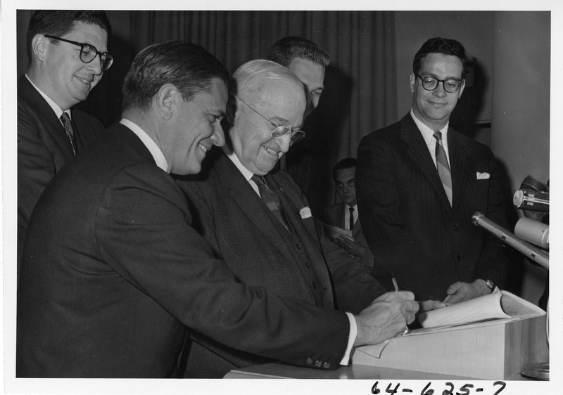Former President Harry S. Truman Laughs with a Group of Men | Harry S ...