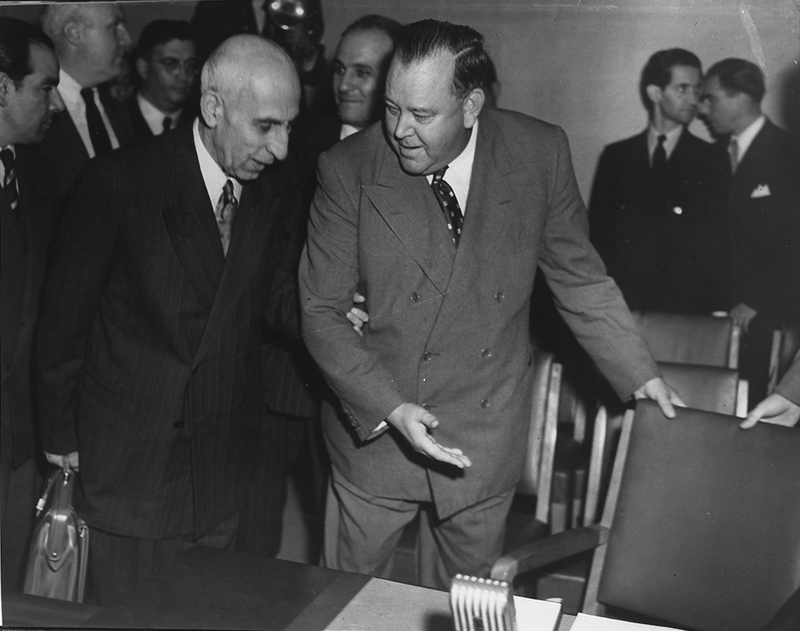 Prime Minister Mohammad Mossadegh being seated at the United Nations ...