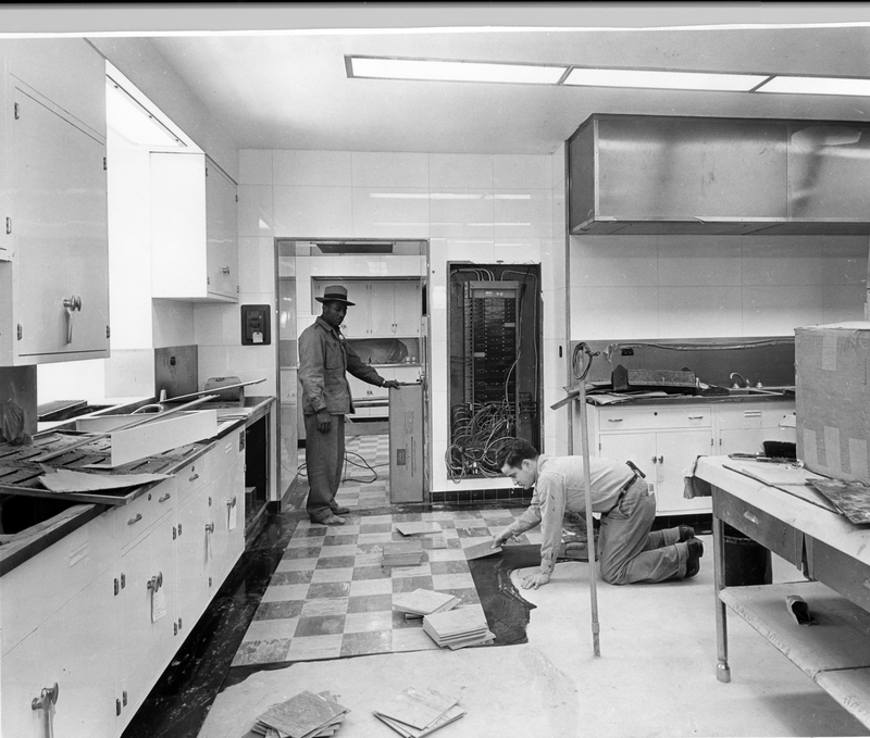 Northeast view in kitchen of White House during renovation | Harry S ...