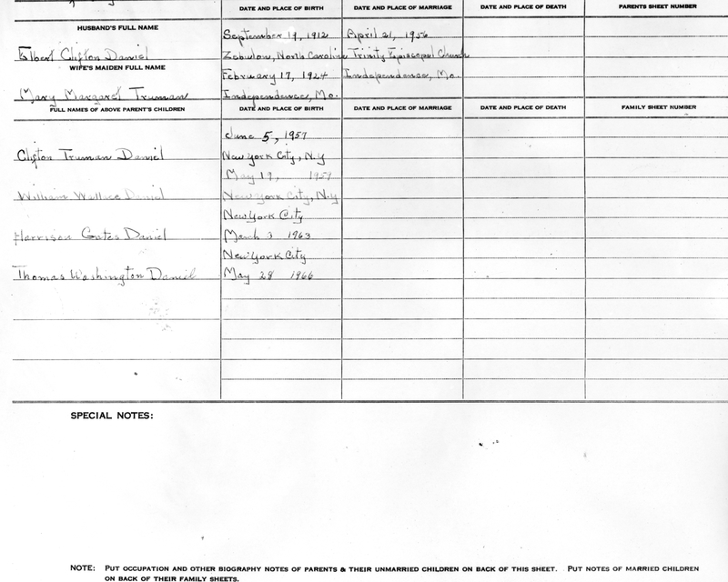 Family tree of the Harry S. Truman ancestral lines: Elbert Clifton ...