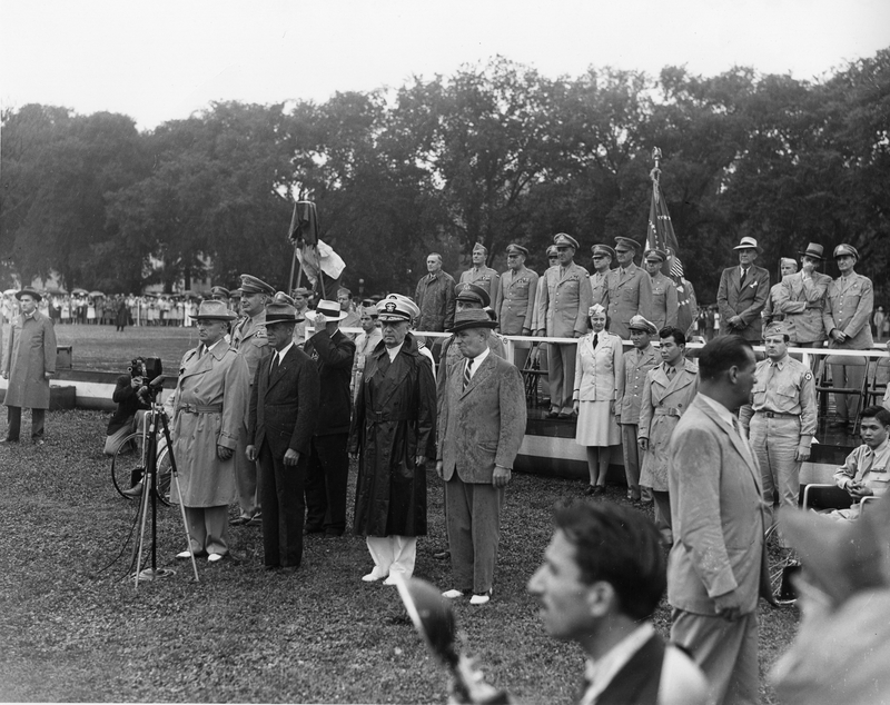 Truman and other dignitaries reviewing troops | Harry S. Truman