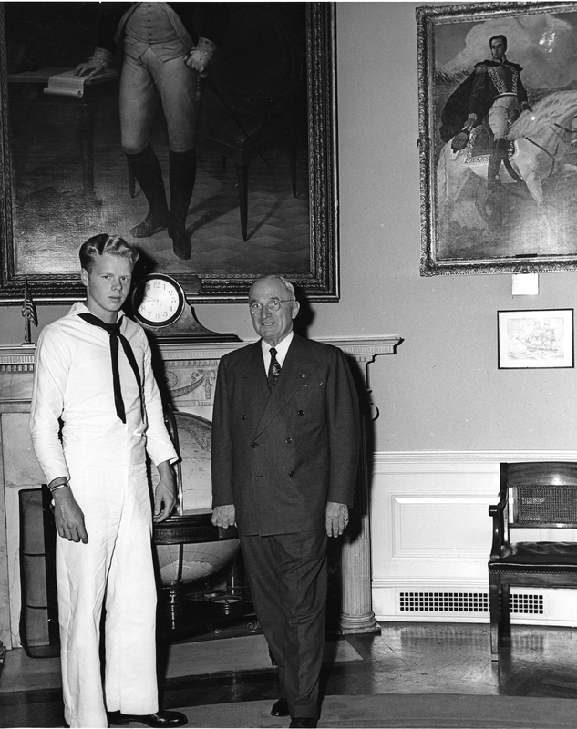 Truman with Bob Simmons in Oval Office | Harry S. Truman