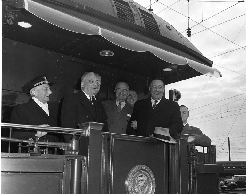 Truman on the Platform of the Presidential Railroad Car | Harry S. Truman