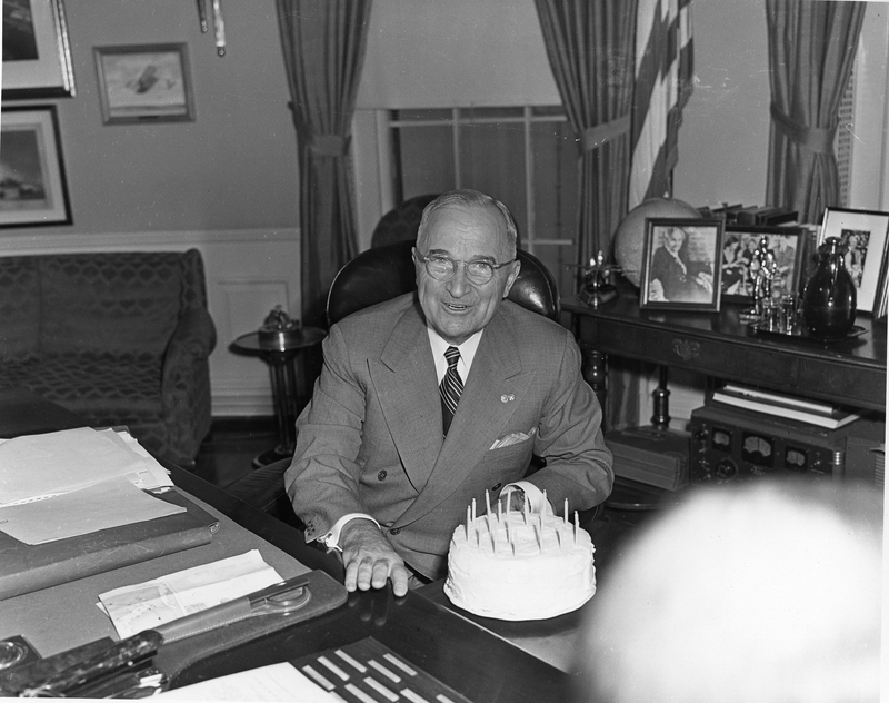 Truman With 67th Birthday Cake | Harry S. Truman