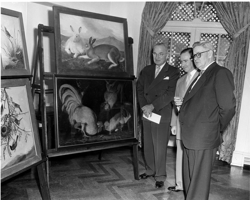 Truman Receiving Audubon Paintings | Harry S. Truman