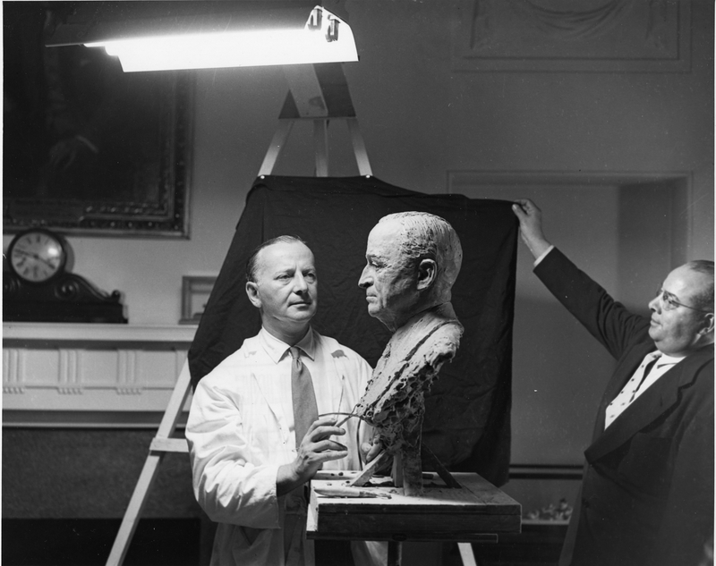 Nison Tregor Works on Truman Bust | Harry S. Truman