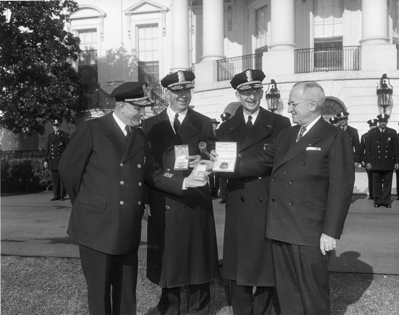 President Truman Receiving Honorary Badges | Harry S. Truman
