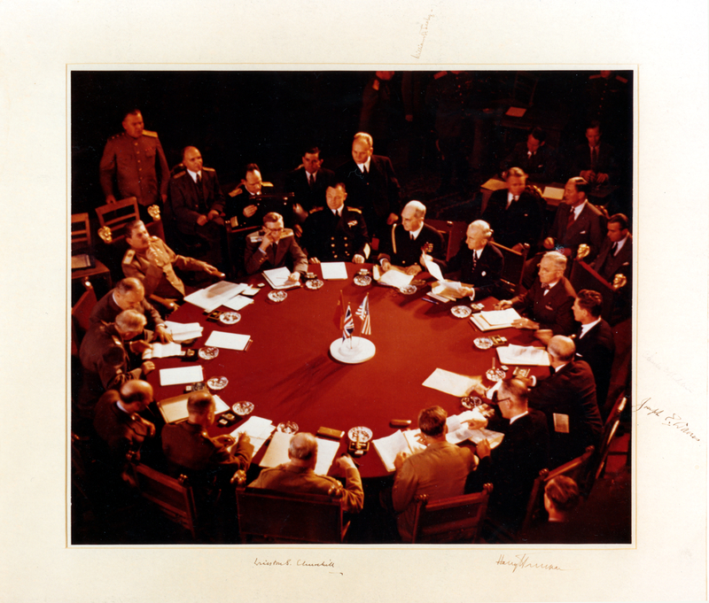 Conference table at the Potsdam Conference | Harry S. Truman