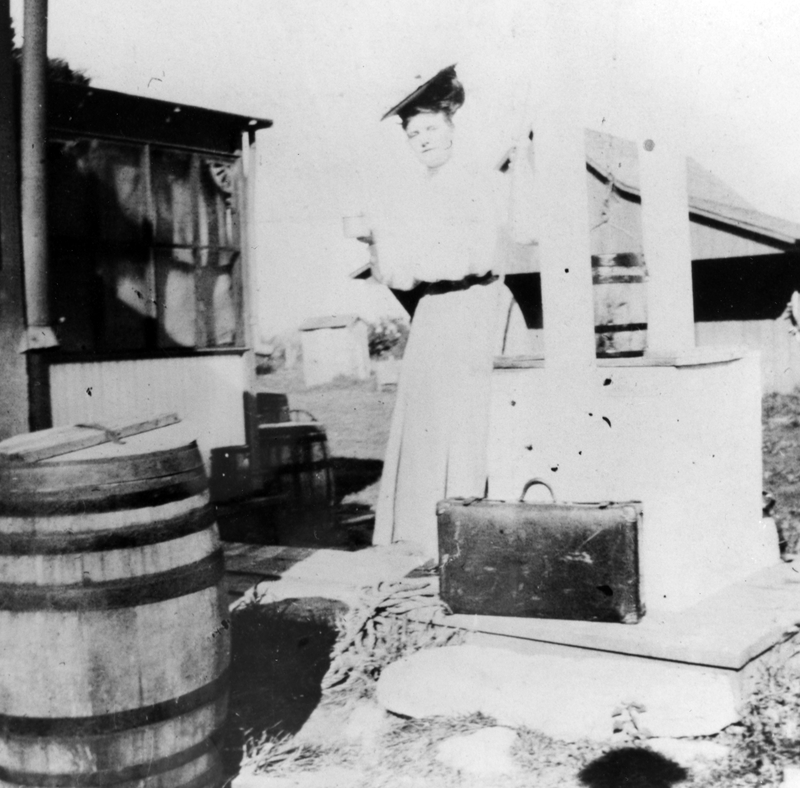 Myra Colgan Hornbuckle standing at the well of the Truman farm | Harry ...