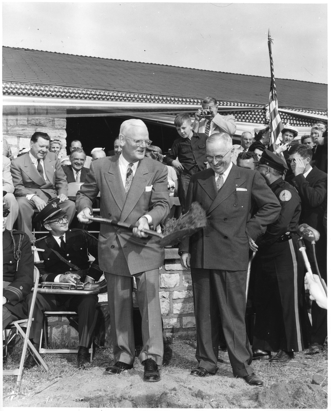 Former President Harry Truman and Tom Evans at Ground-Breaking | Harry ...