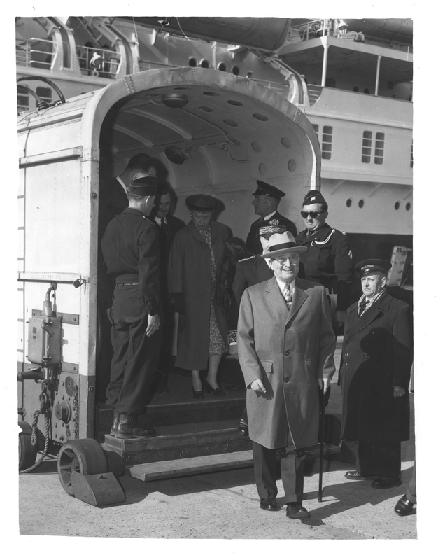 Harry and Bess Truman Exit French Ship | Harry S. Truman