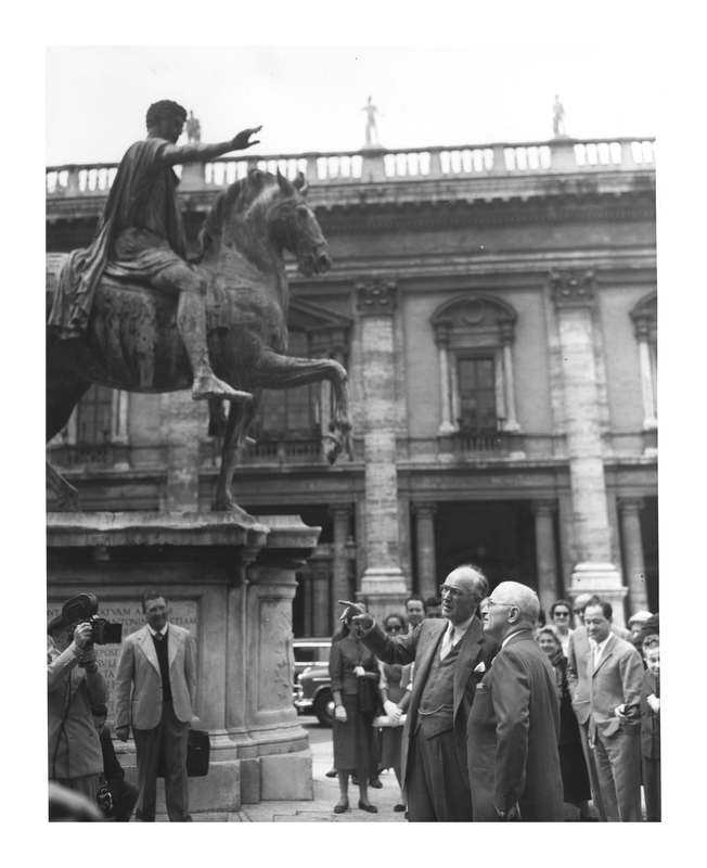 Harry S. Truman Views Statue in Rome | Harry S. Truman