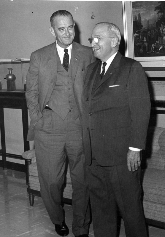 Vice President Johnson and Former President Truman at the Truman ...