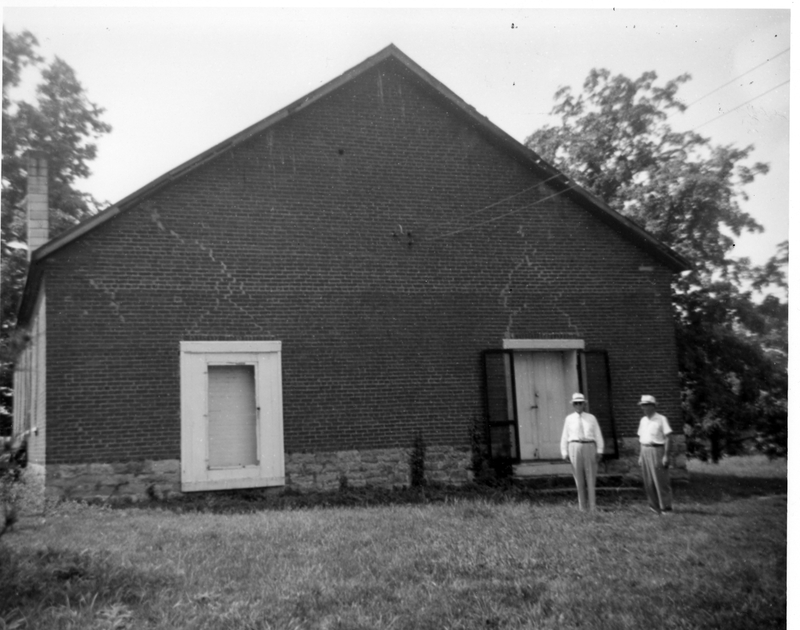 Two Men Standing in Front of the Long Run Baptist Church | Harry S. Truman