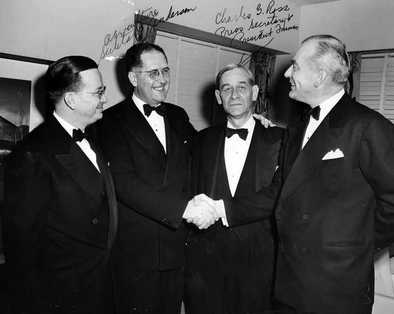 Charles Ross with Agriculture Secretary Clinton Anderson | Harry S. Truman