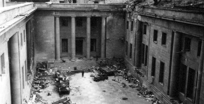Berlin after World War II, courtyard of Hitler's Chancellery | Harry S ...