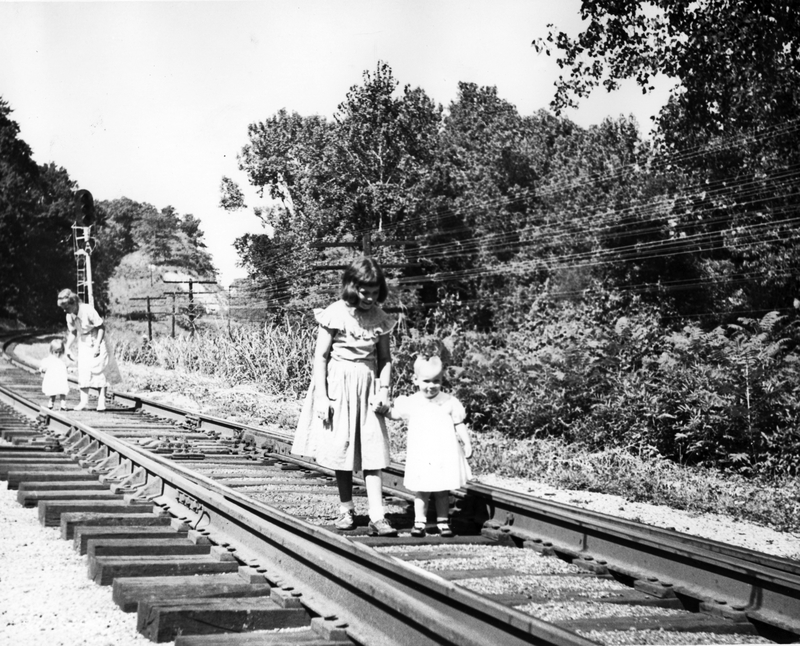 Lady and Three Girls on Railroad Tracks | Harry S. Truman