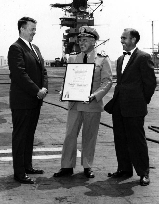Navy officer Receiving a Plaque | Harry S. Truman