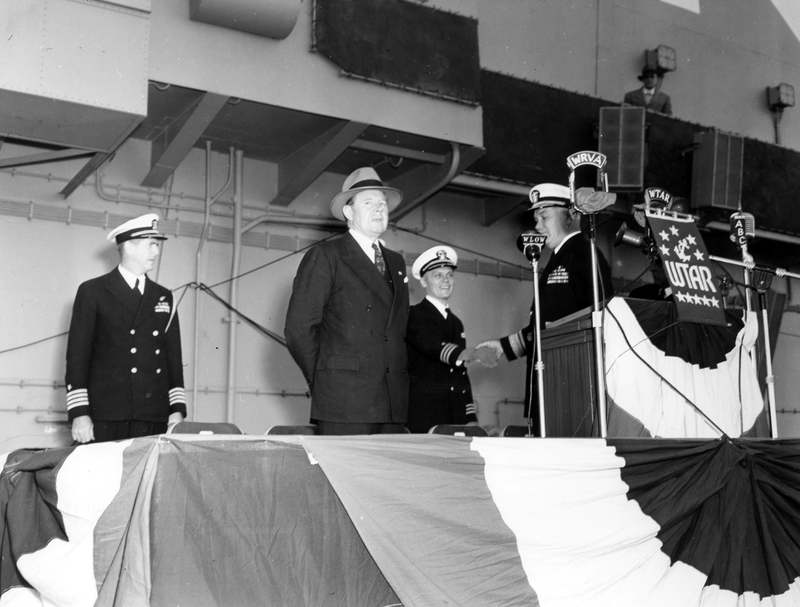 Navy Secretary John L. Sullivan Aboard an Unidentified Ship | Harry S ...