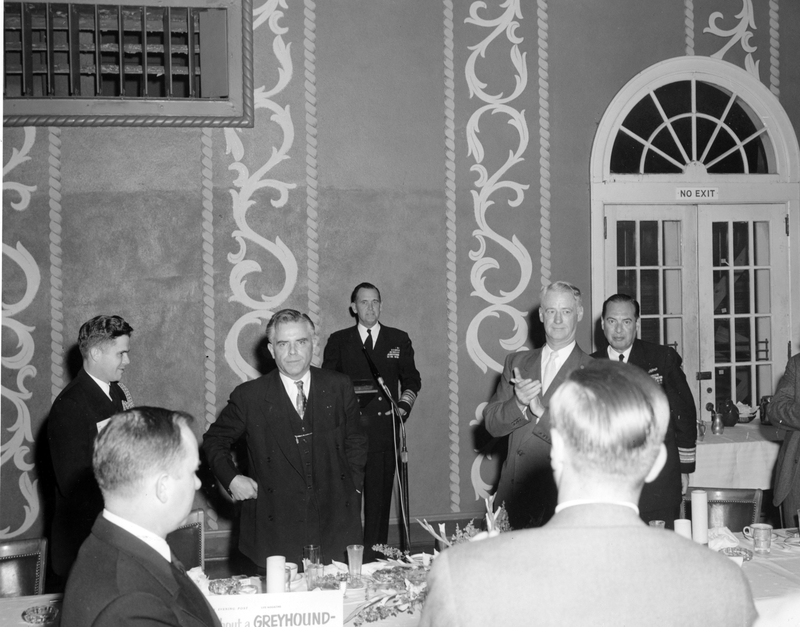 Navy Under Secretary Francis P. Whitehair with others at Mustin Beach ...