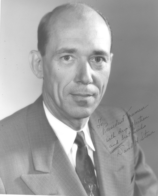 Autographed Photo of David H. Stowe | Harry S. Truman