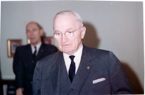 Former President Harry S. Truman with Unidentified Man in an Informal ...
