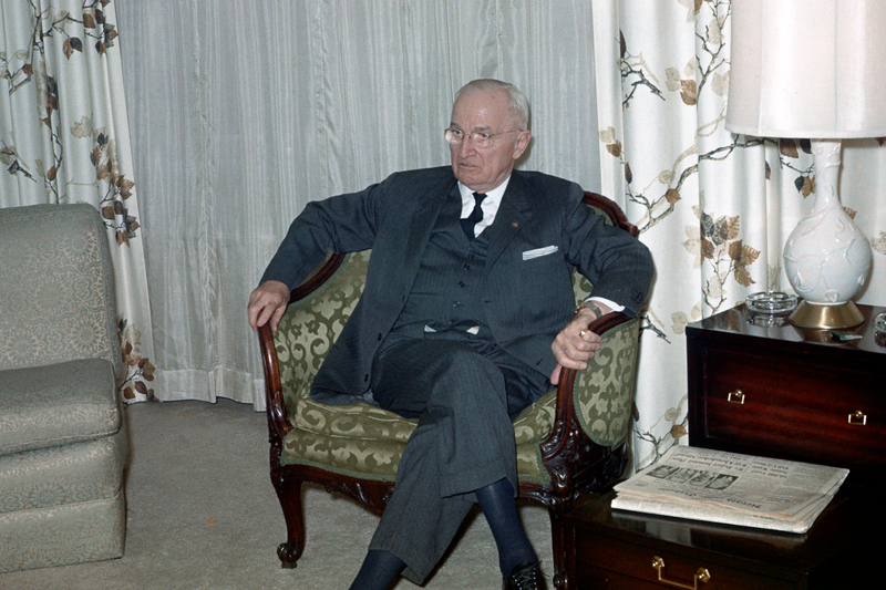 Color Photo of Former President Truman in an Informal Setting | Harry S ...