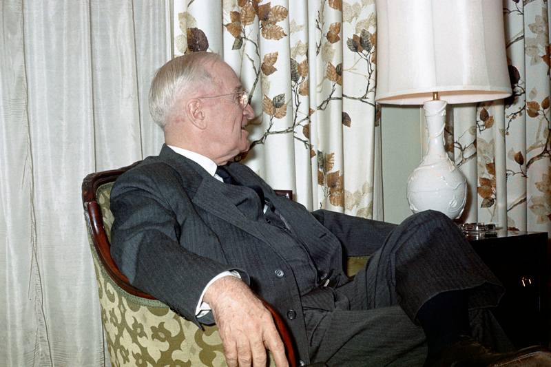 Color Photo of Former President Truman in an Informal Setting | Harry S ...