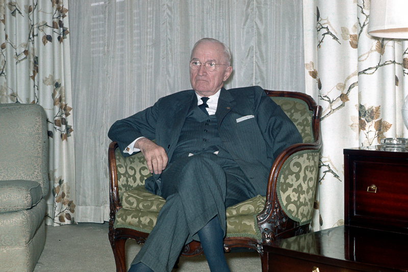 Color Photo of Former President Truman in an Informal Setting | Harry S ...