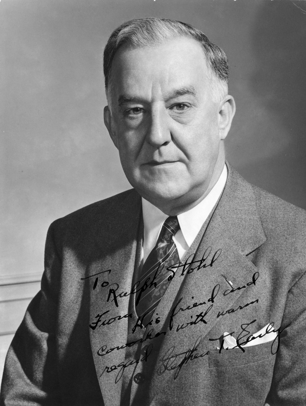 A portrait photo of Stephen T. Early | Harry S. Truman
