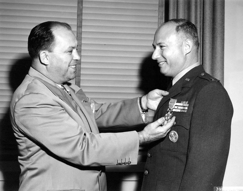 Paul H. Griffith presents Legion of Merit to Col. Sidney S. Rubenstein ...